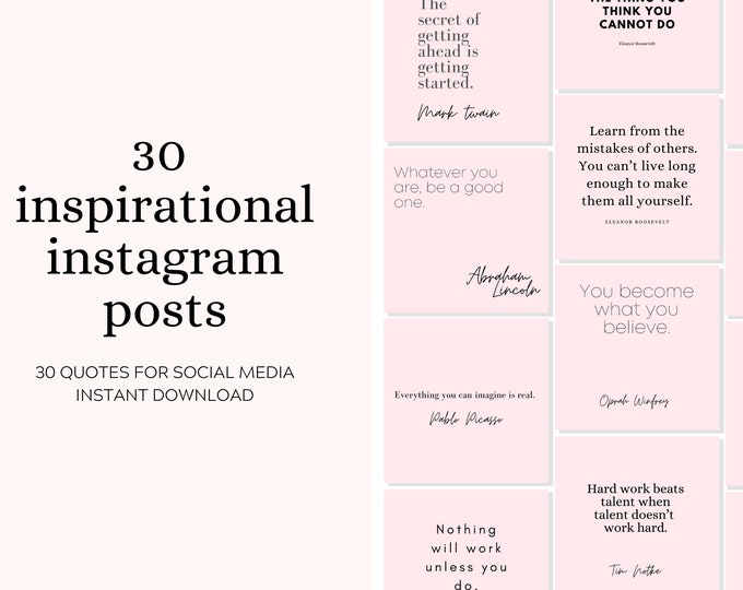 30 Inspirational Instagram Posts for Instant Download - Etsy