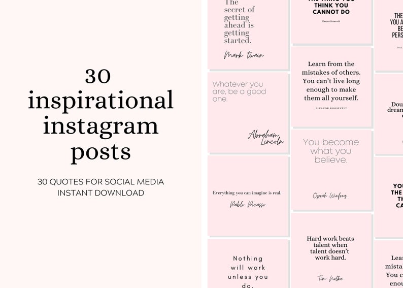 30 Inspirational Instagram Posts for Instant Download - Etsy