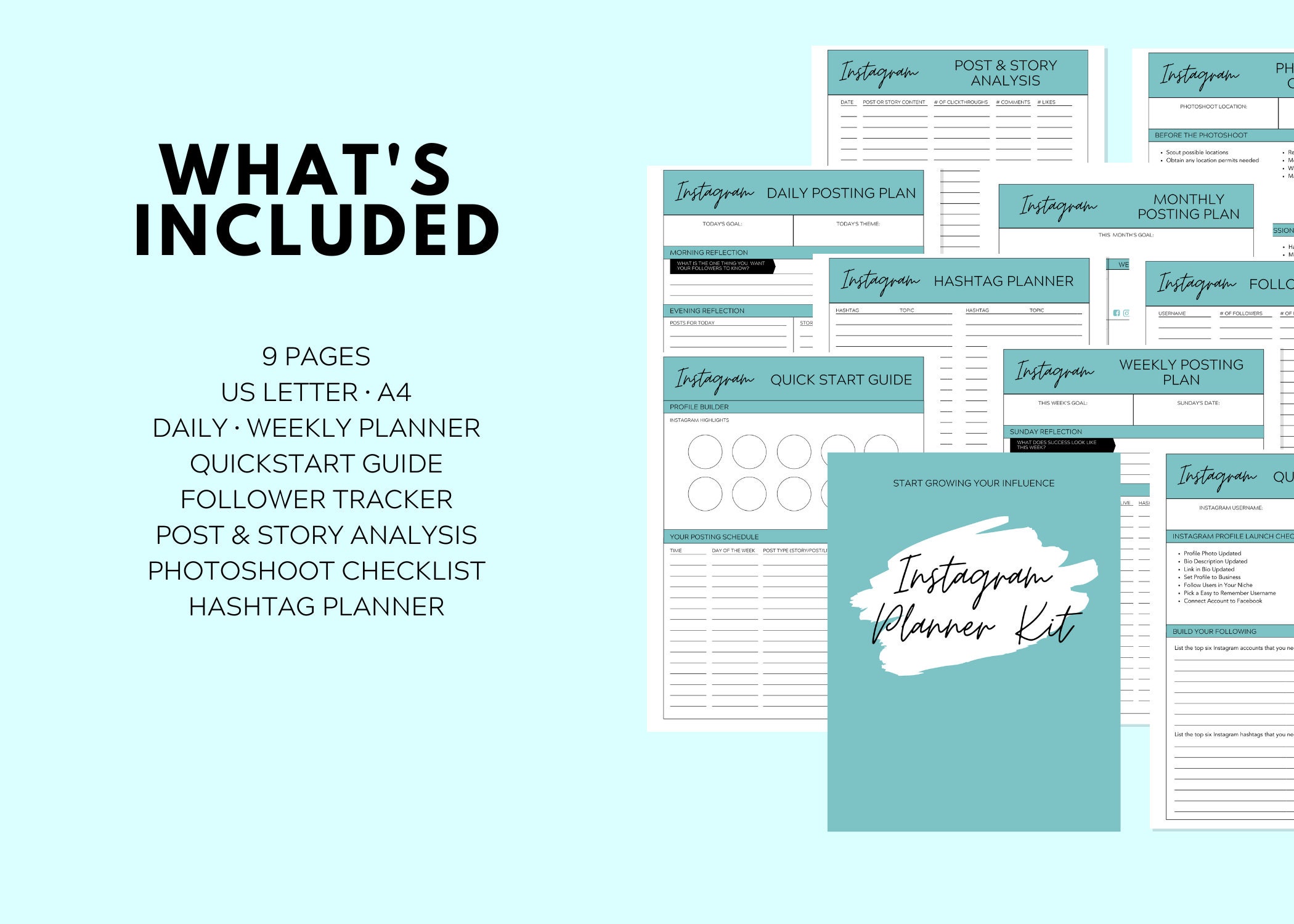 Instagram Planner Printable Social Media Planner Printable | Etsy