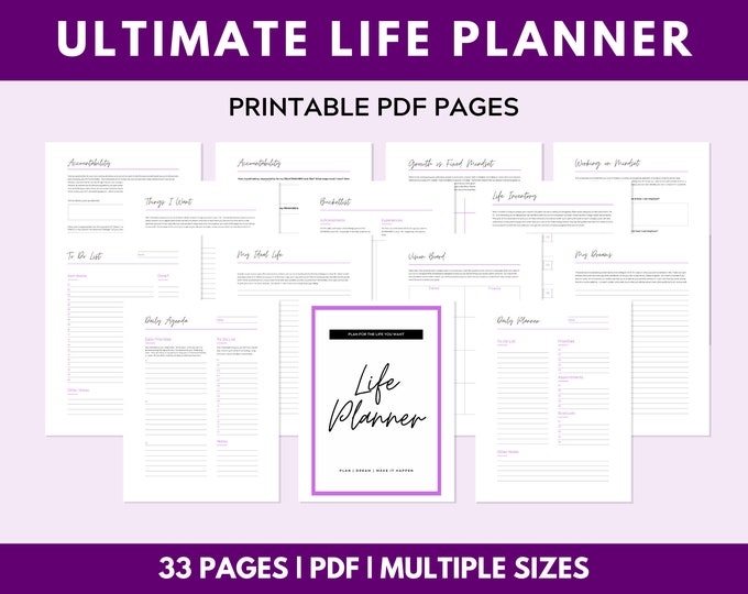 Ultimate Life Planner, Life Planner Digital, Ultimate Life Binder ...
