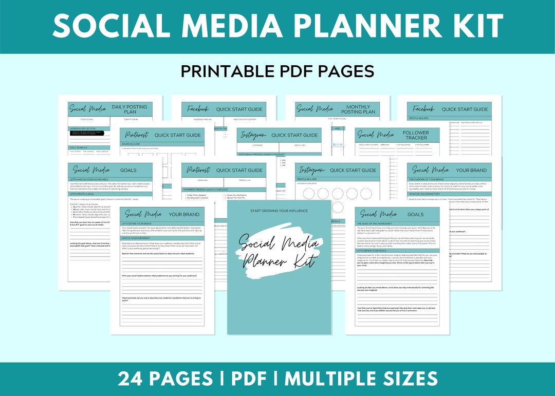 Digital Social Media Planner Kit, Social Media Planner, Instagram ...