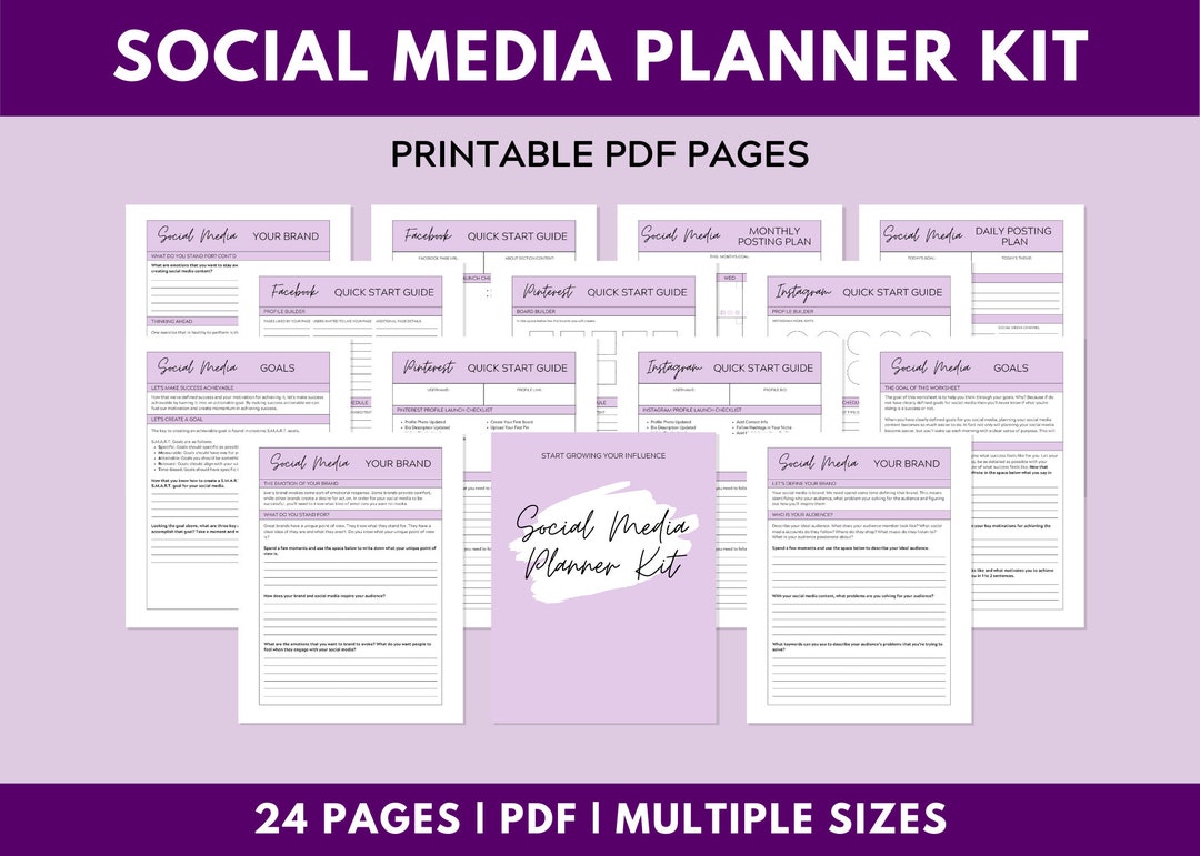 Digital Social Media Planner Kit, Social Media Planner, Instagram ...