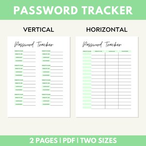 Password Tracker Log Password Organizer Password Keeper Password List ...