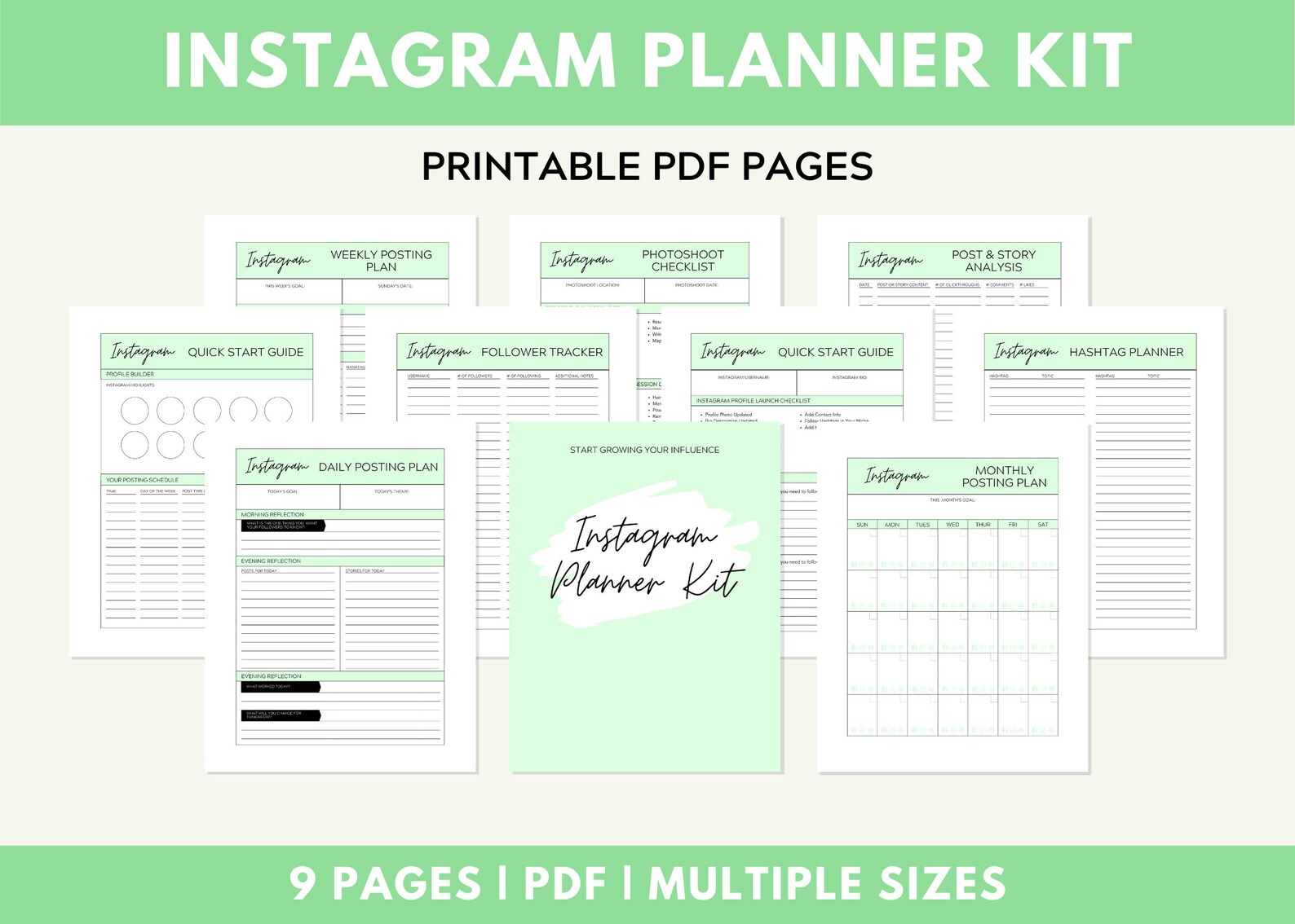 Instagram Planner Printable Social Media Planner Printable | Etsy