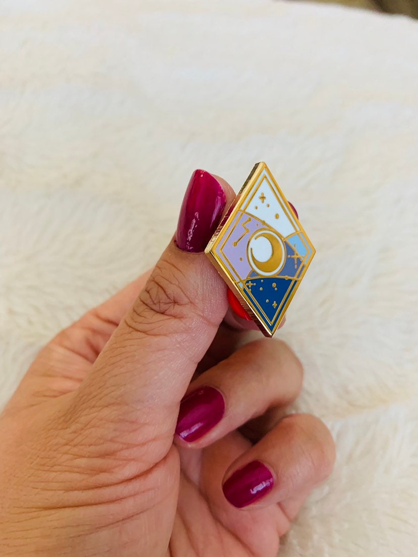 Moonlight Scenic Pin Hard Enamel Pin - Etsy