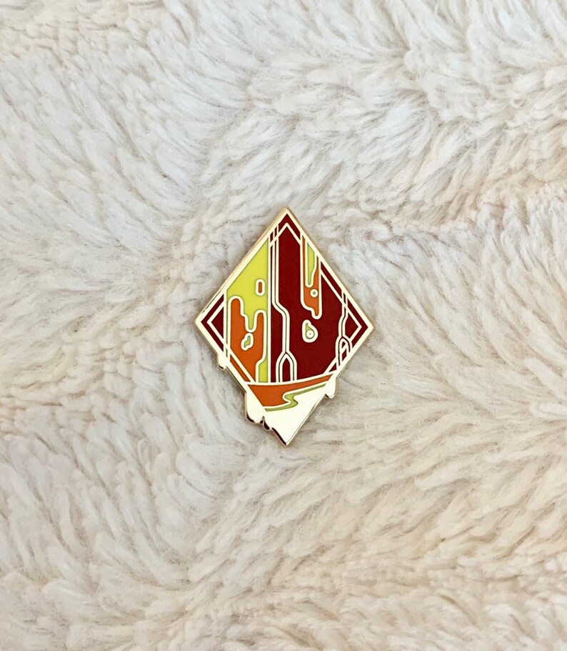 Fire Scenic Pin Hard Enamel Pin - Etsy