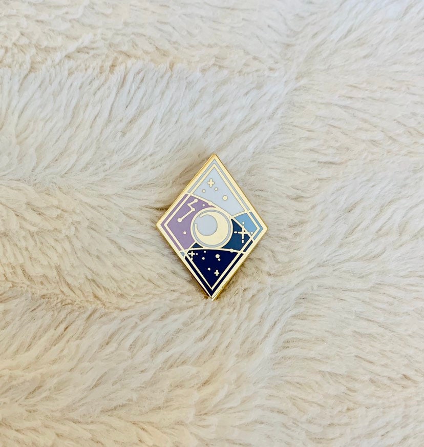 Moonlight Scenic Pin Hard Enamel Pin - Etsy