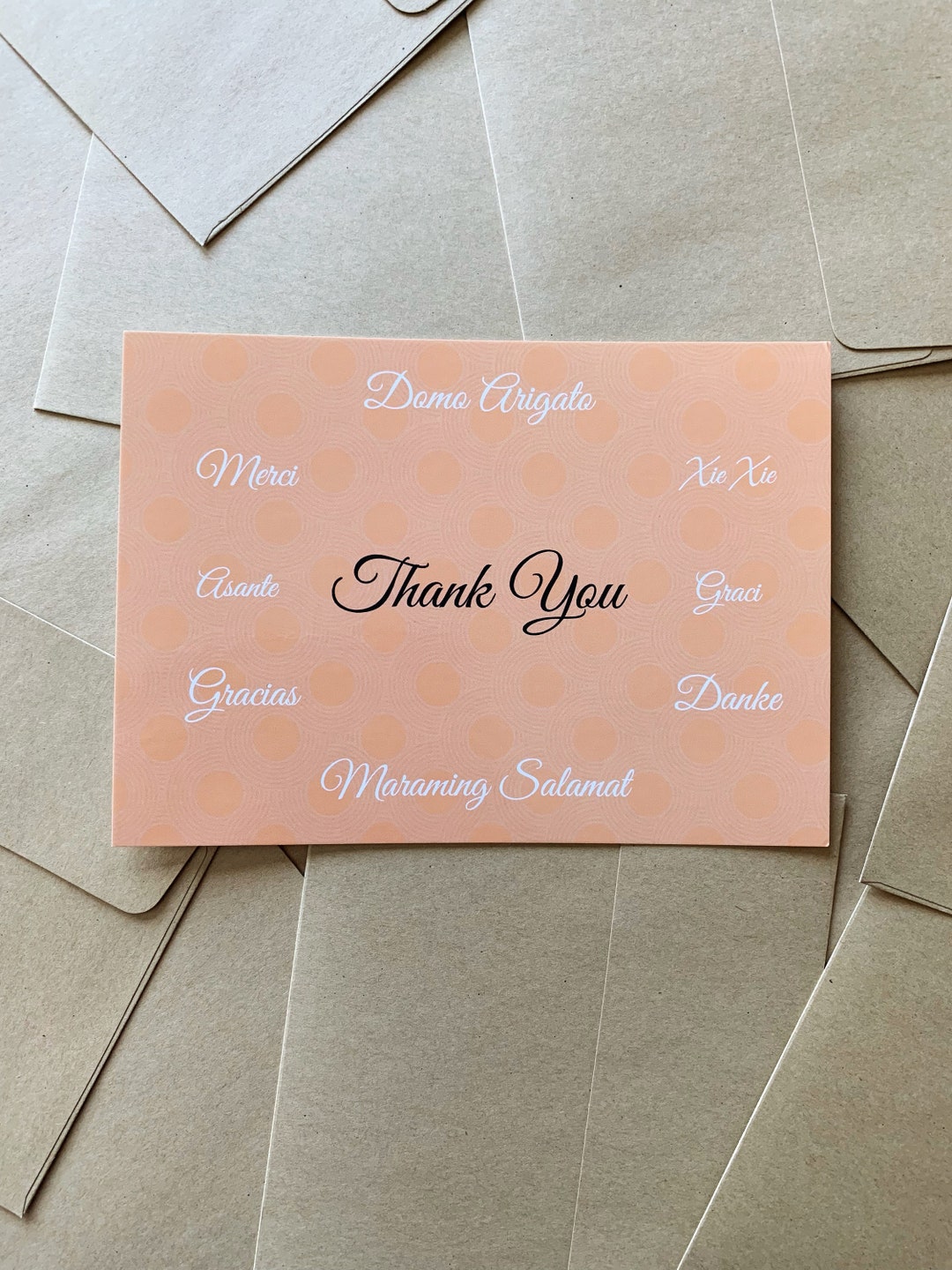 Thank You Greeting Postcard - Etsy