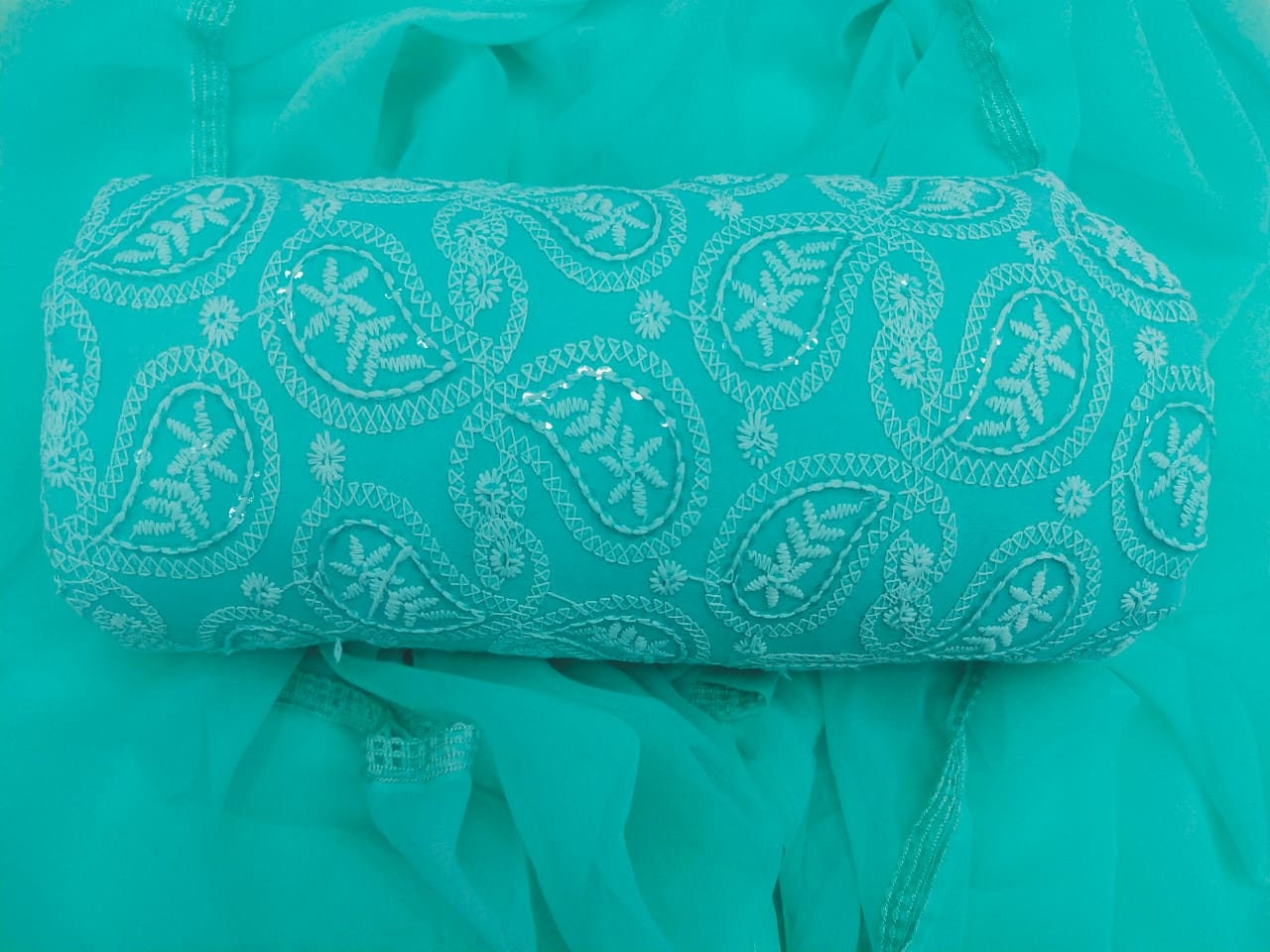 Chikankari Lucknowi Suits Indian Style Hand Embroidery Work - Etsy