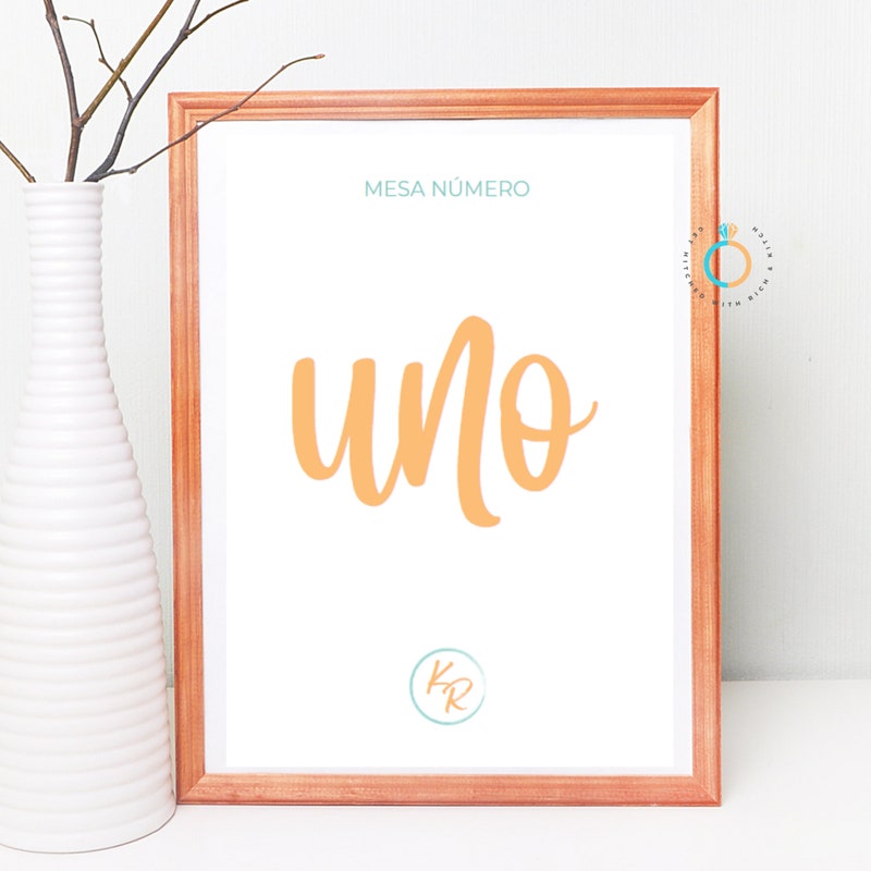 Spanish Table Number - Etsy