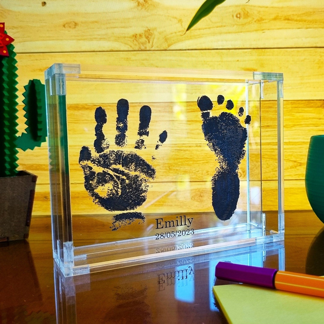 Acrylic Baby Footprint Frame Picture - Laser Engraved - Etsy