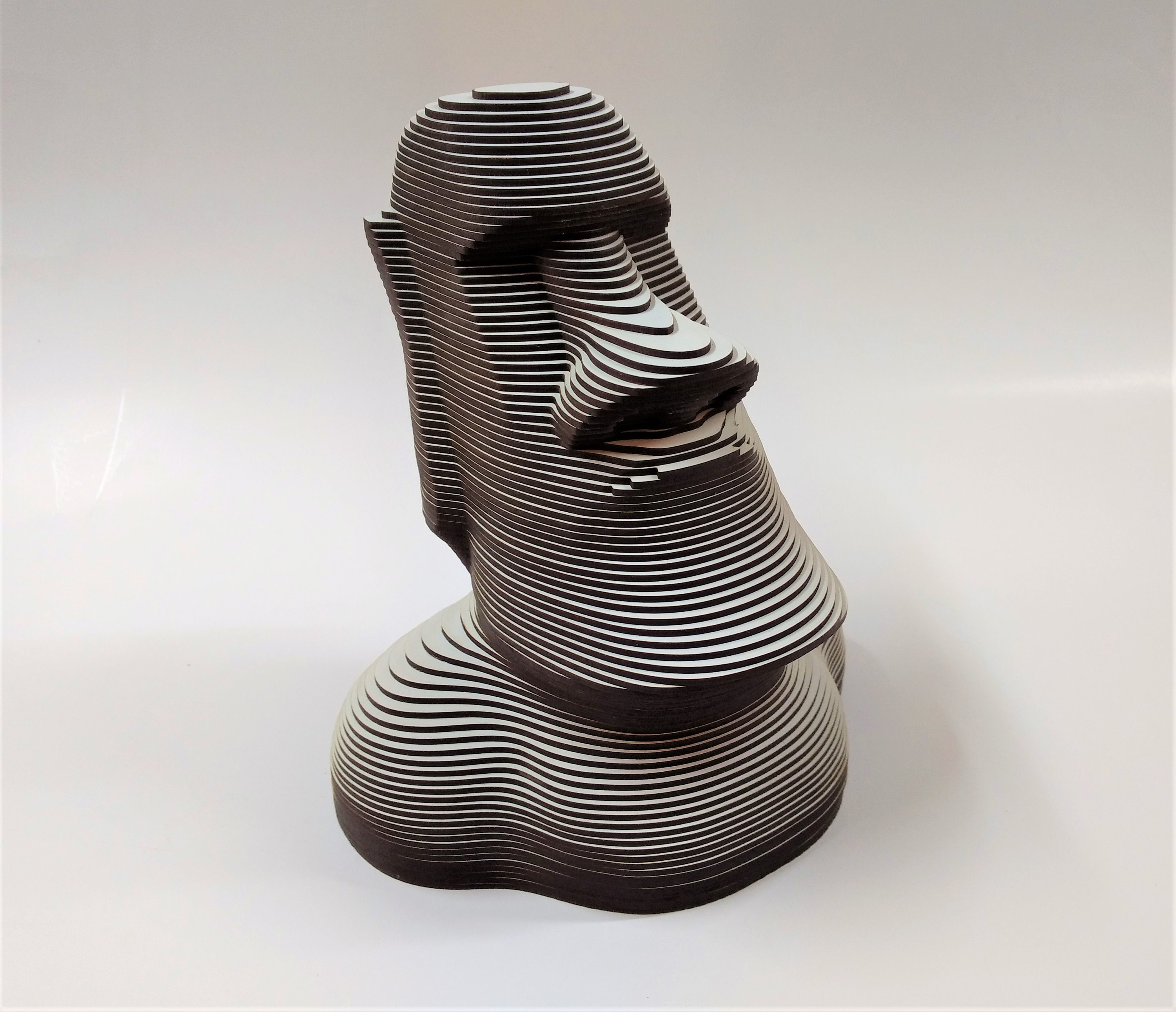 Multilayer Bust Moai Digital File for Lasercut Cnc Router, DXF, Cdr ...