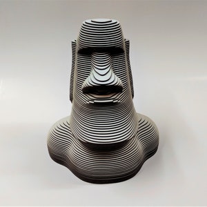 Multilayer Bust Moai Digital File for Lasercut Cnc Router, DXF, Cdr ...