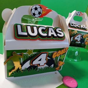 Personalized Soccer Party Favor Boxes: Custom Goodie Gable Boxes - Etsy
