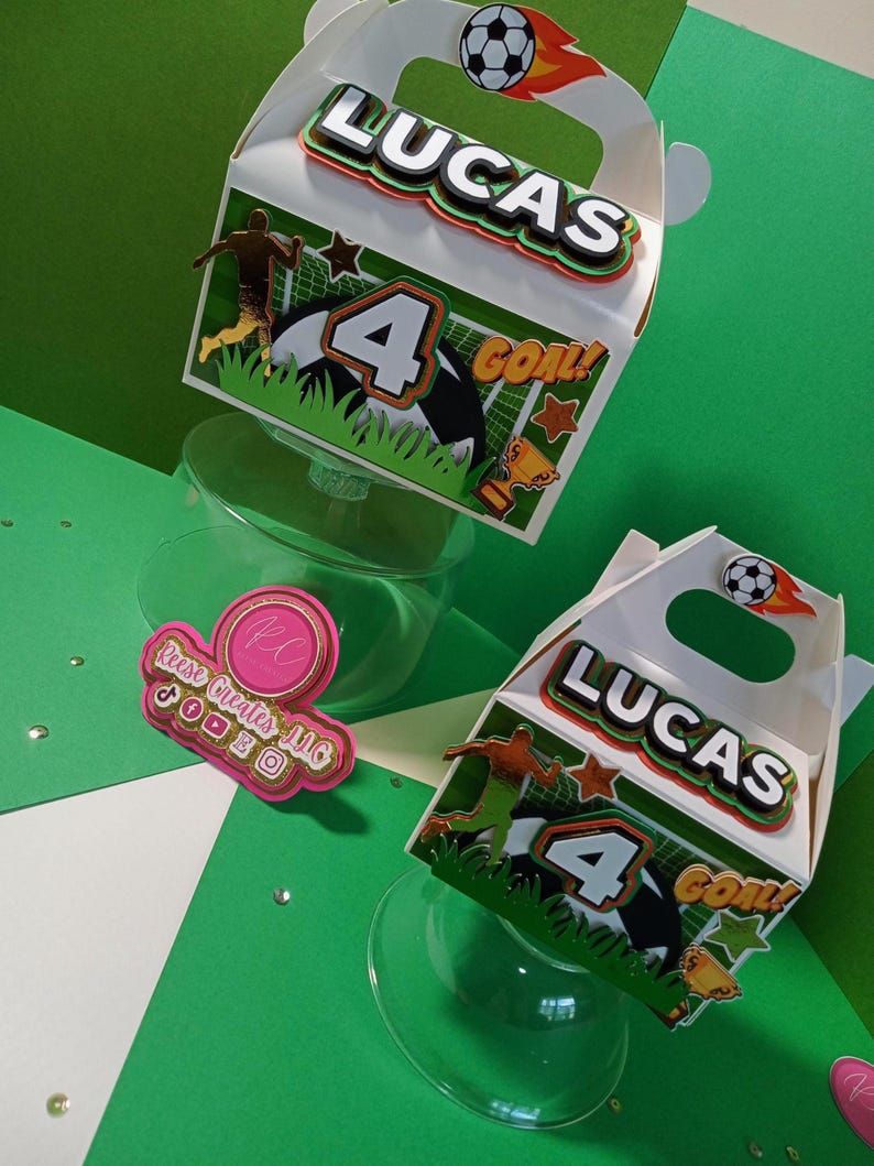 Personalized Soccer Party Favor Boxes: Custom Goodie Gable Boxes - Etsy