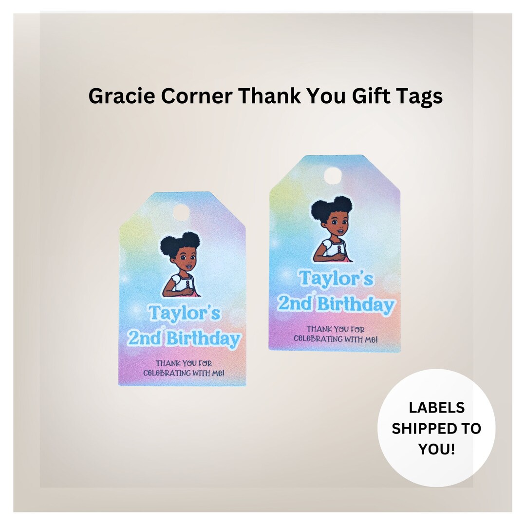 Custom Birthday Thank You Gift Tags - Set of 12 - Etsy Canada