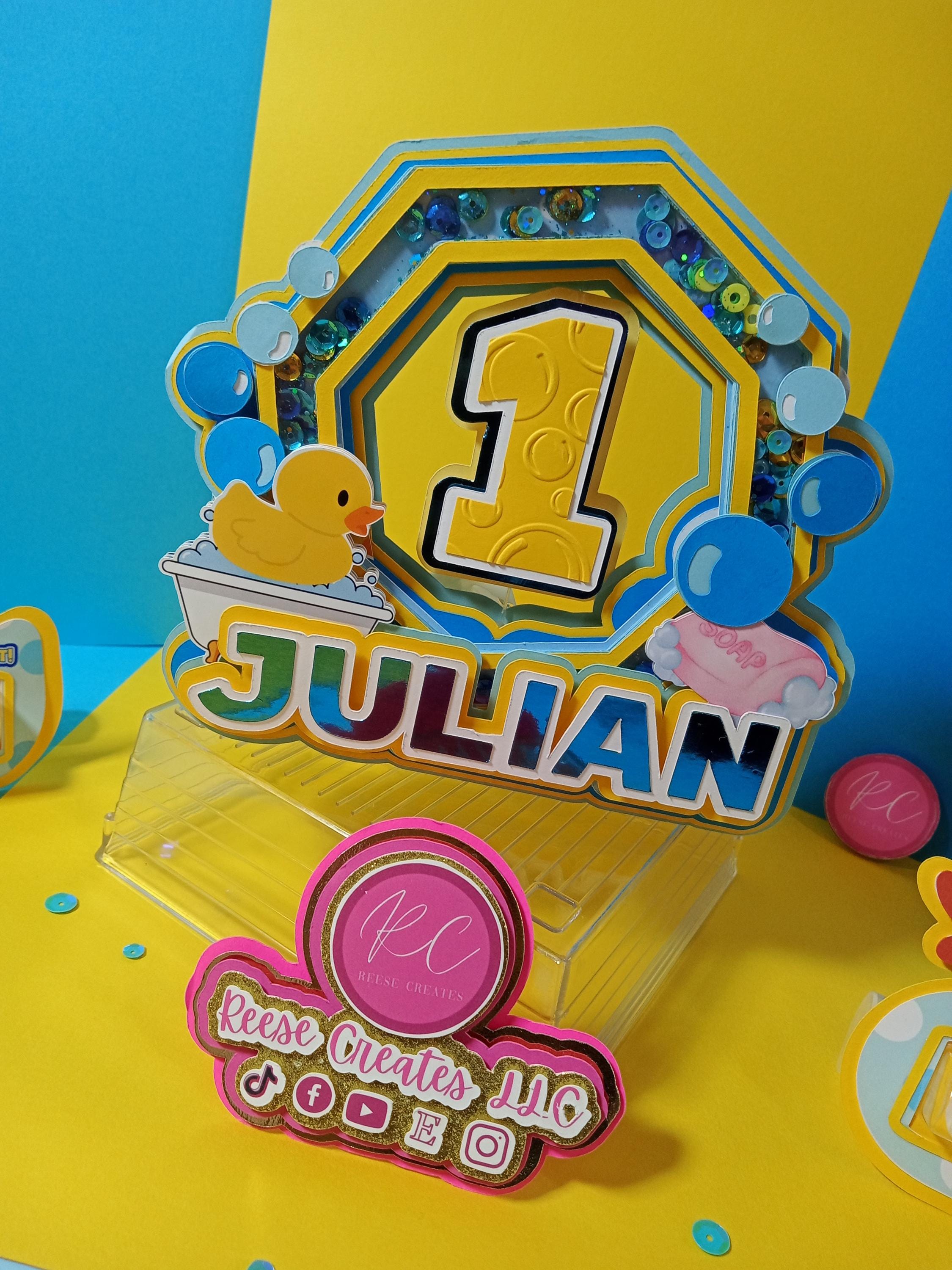 Personalized Rubber Ducky Cake Topper: Splish Splash Birthday Decor - Etsy