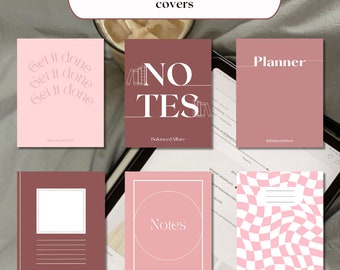 6 Black Goodnotes Notebook Cover, Digital Notebook Covers for Goodnotes ...