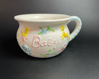 Vintage Baby Planter, 1950's Rubens Ceramic Cradle Planter, Lamb Baby ...