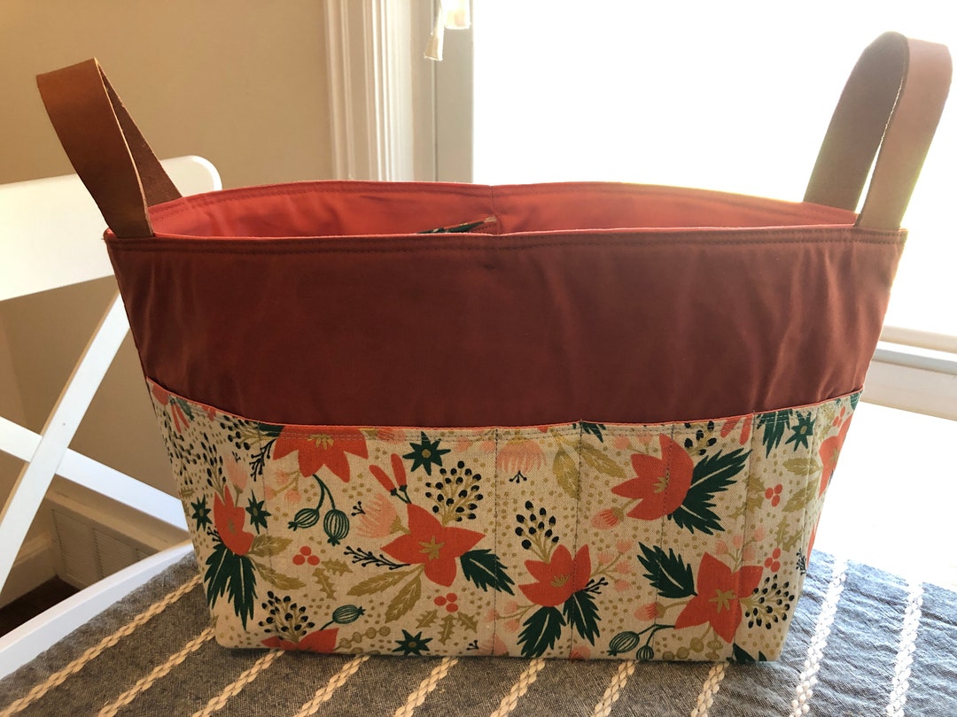 PINK HAZEL Yarn Bucket Rifle Paper Co. Knitting Bucket DESTASH - Etsy