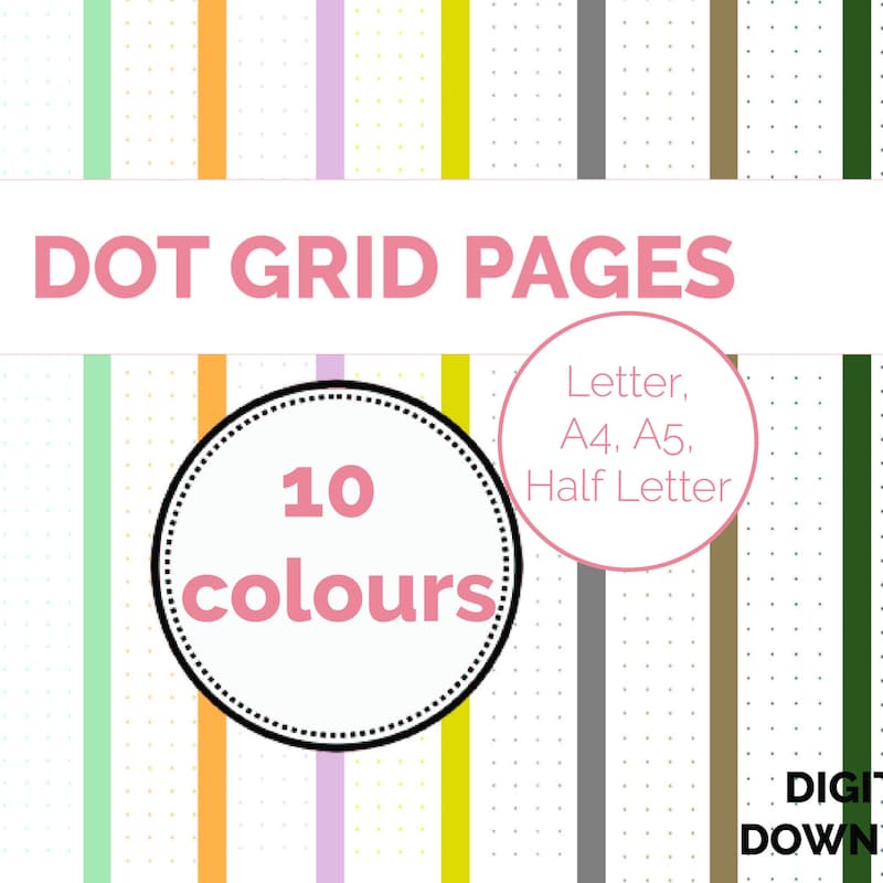 Rainbow Dot Grid Journal - Etsy