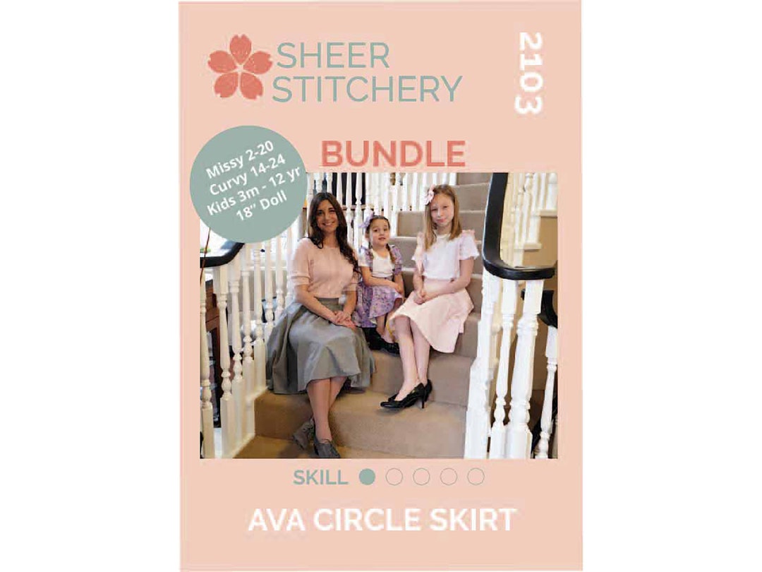 Ava Circle Skirt BUNDLE Size Digital Sewing Pattern - Women's Missy ...