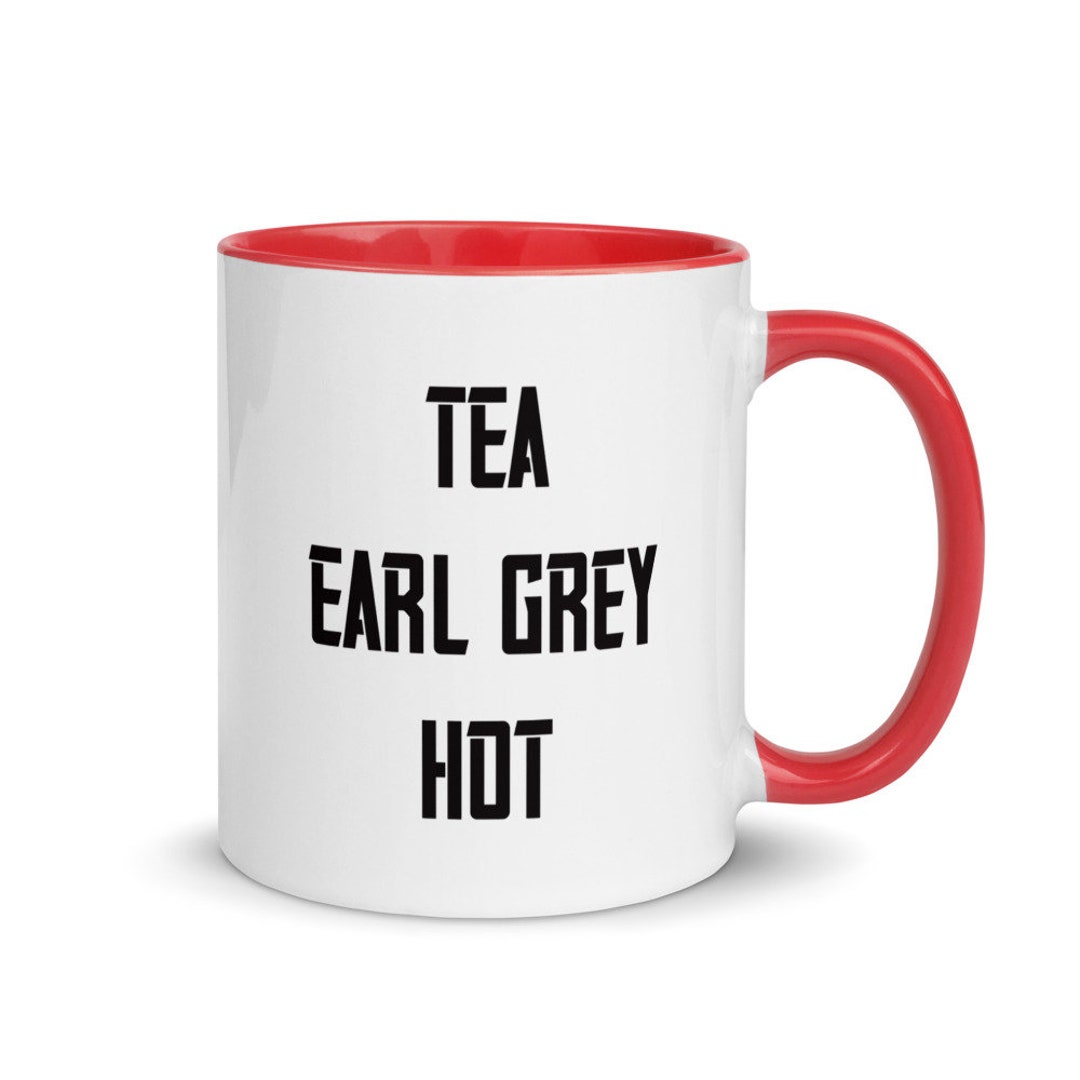 Tea Earl Gray Hot Mug With Color Inside - Etsy