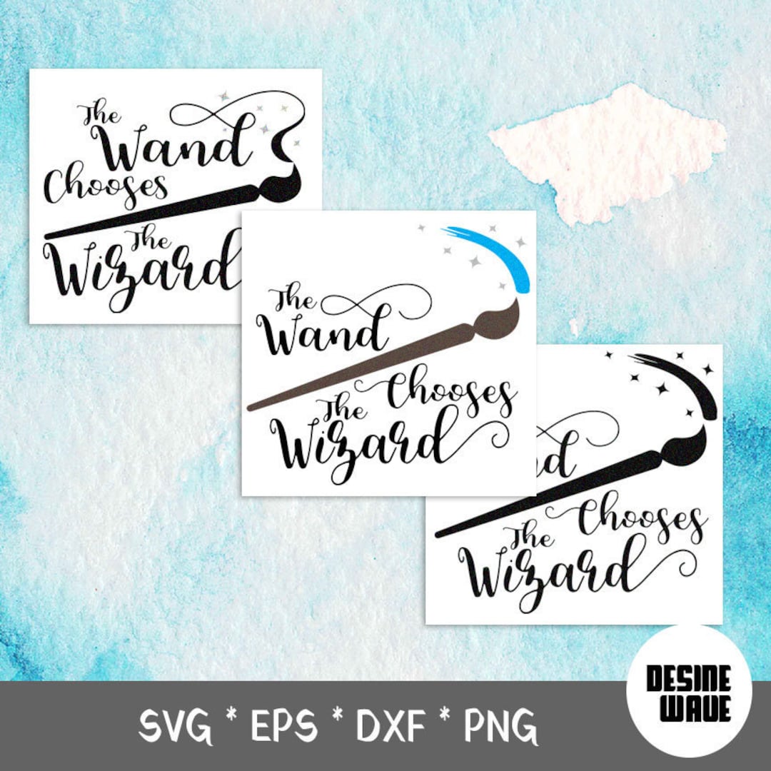 Digital Download the Wand Chooses the Wizard Paintbrush SVG - Etsy UK