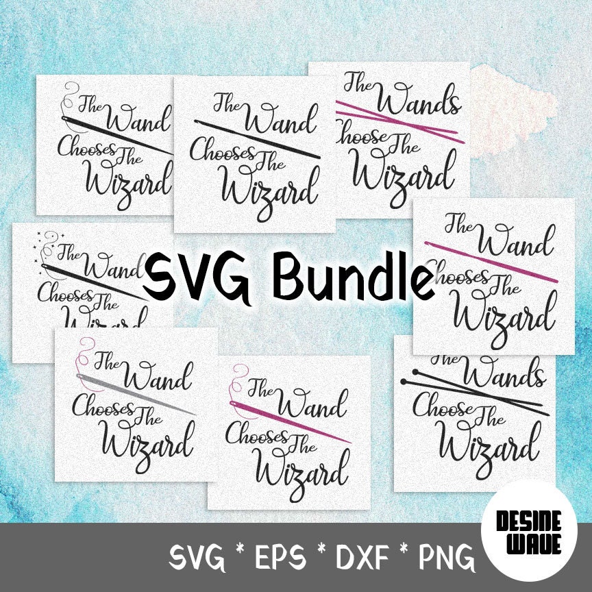 Digital Download the Wand Chooses the Wizard Sewing Crochet Knitting ...