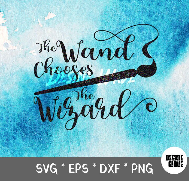 Digital Download - the Wand Chooses the Wizard Paintbrush SVG DXF EPS ...