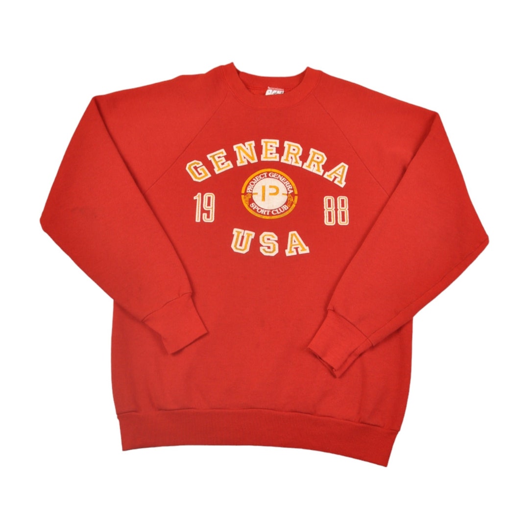 Vintage Project Generra 1988 Sweatshirt Fruit of the Loom Red - Etsy