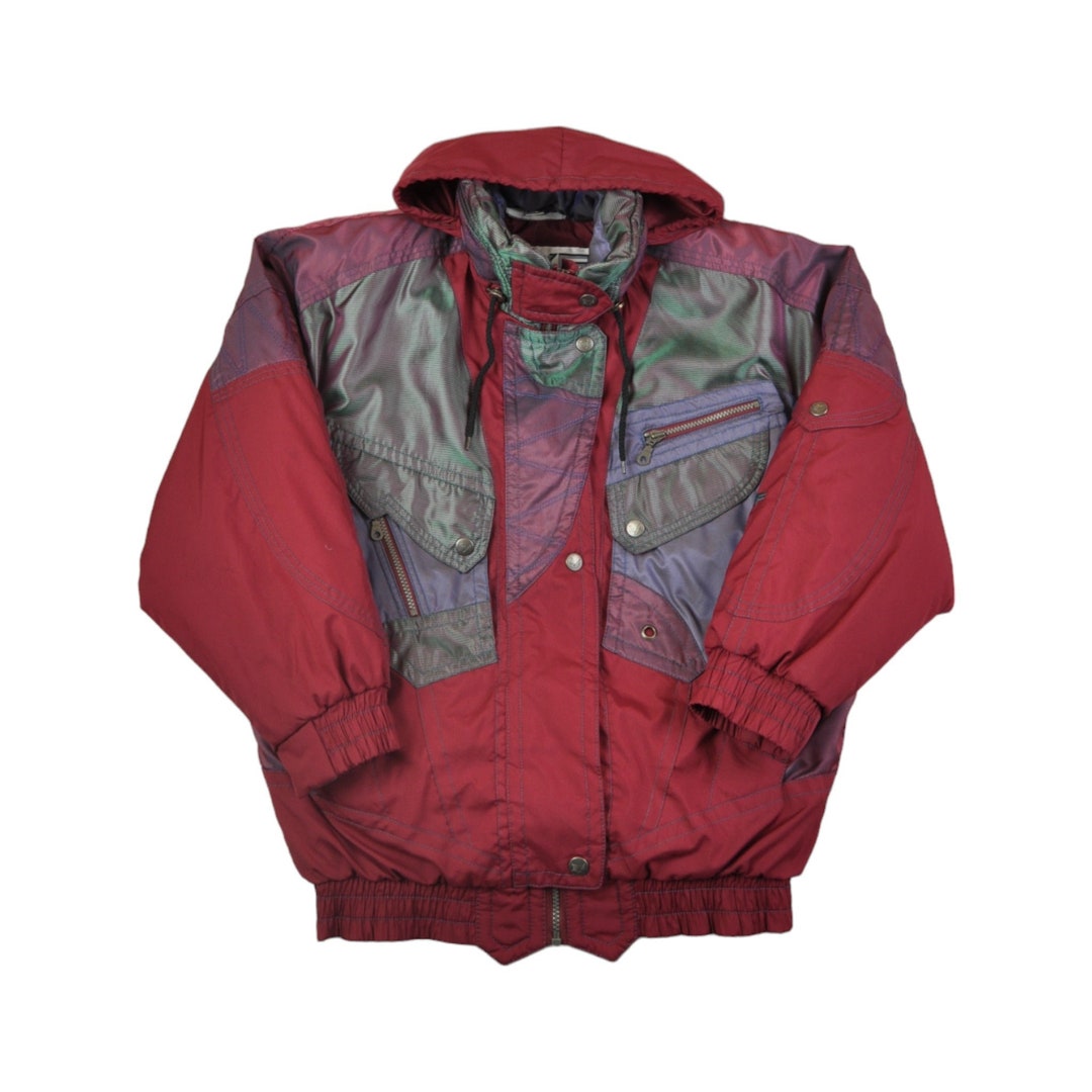 Vintage EVF Ski Jacket Retro Block Colour Ladies Small - Etsy