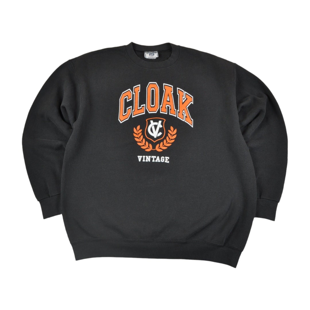 Cloak Vintage Varsity Rework Sweatshirt Black - Etsy