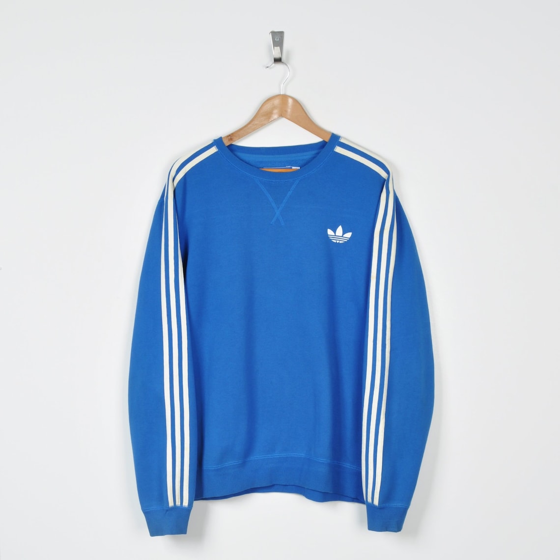 Suéter adidas vintage azul grande | Etsy