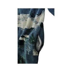 Vintage Fleece Jacket Mountain Pattern Blue Ladies Large - Etsy