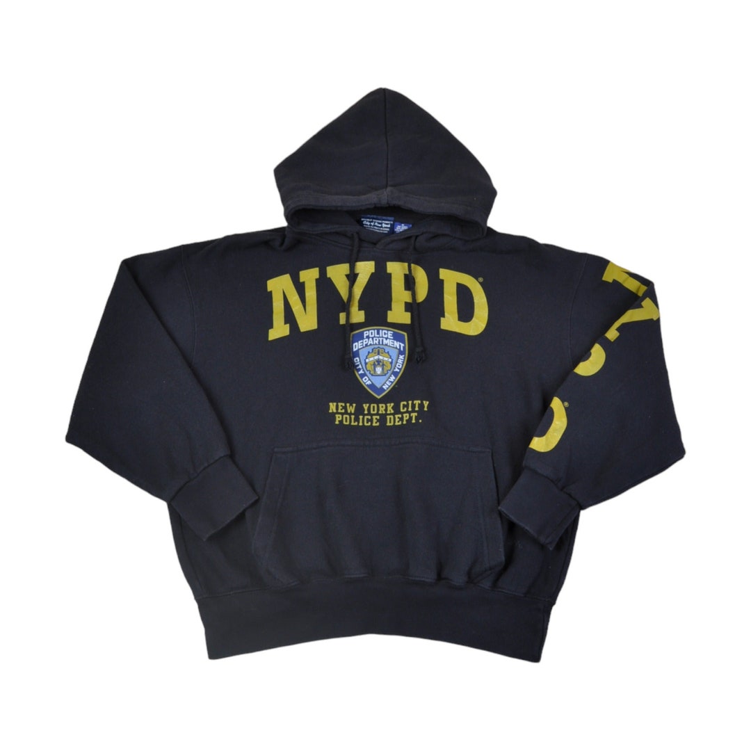 Vintage NYPD Hoodie Sweatshirt Navy Medium - Etsy