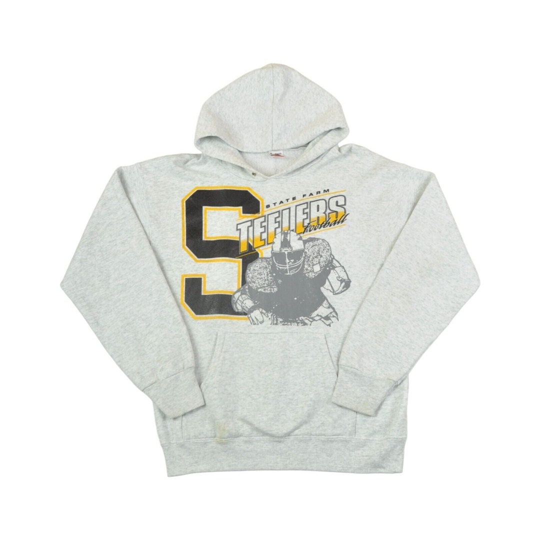 Vintage State Farm Steelers Football Hoodie Sweatshirt Grey Medium - Etsy