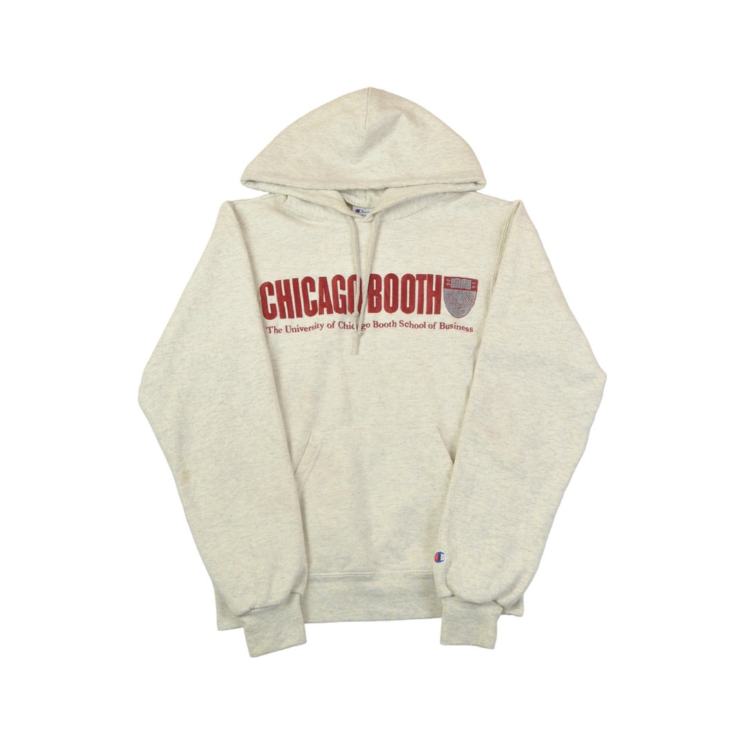 Vintage Champion Chicago Booth Hoodie Sweatshirt Grey XS - Etsy