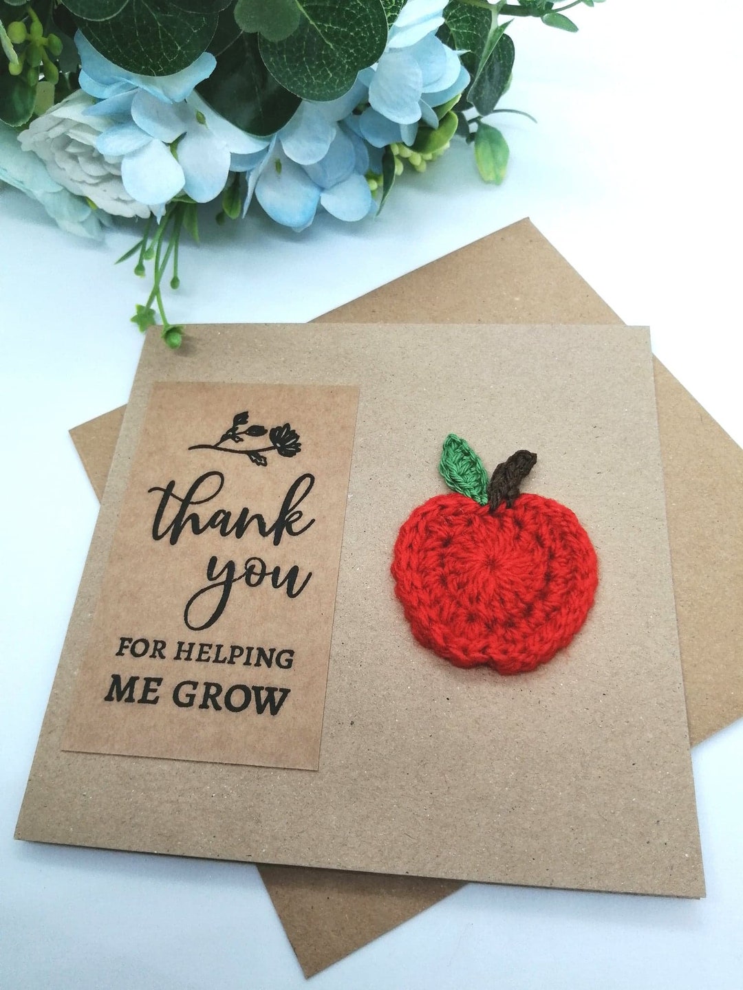 Thank You Teacher Apple Gift, Thank You Nursery Card, Teacher Assistant ...