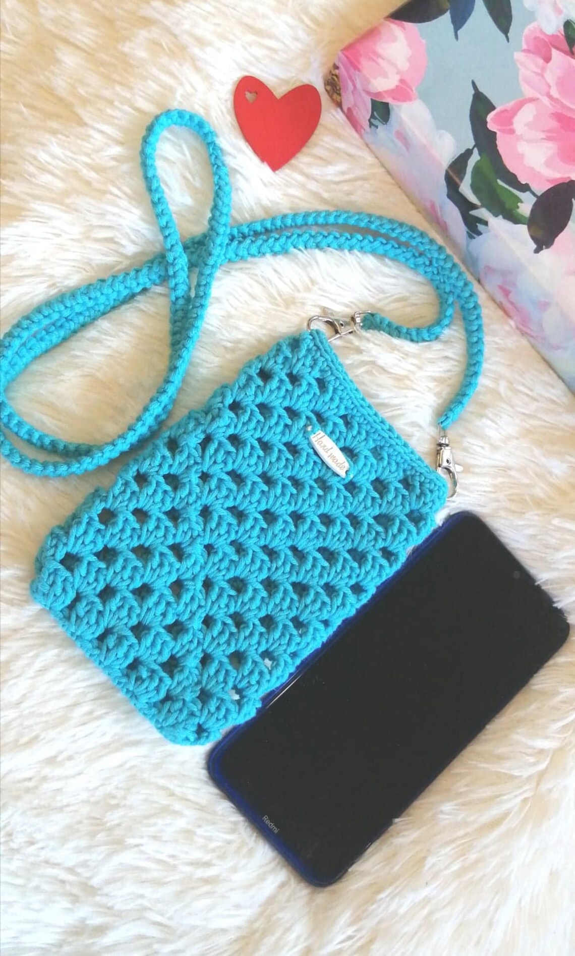 Phone Purse Women Gift Blue Cell Phone Bag Small Crossbody - Etsy UK