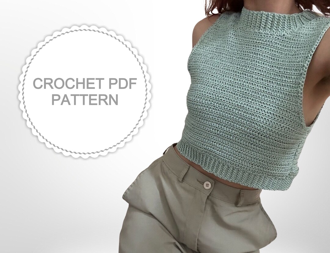 Crochet Vest Top Pattern PDF + Charts and Video Tutorial SIZE SMALL - Etsy