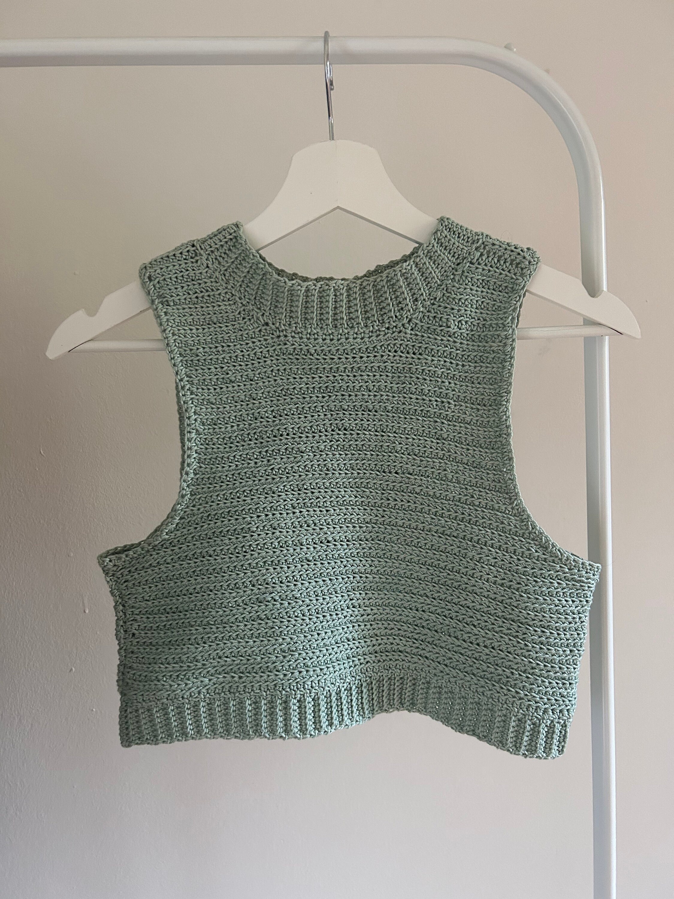 Crochet Vest Top Pattern PDF Charts and Video Tutorial SIZE - Etsy