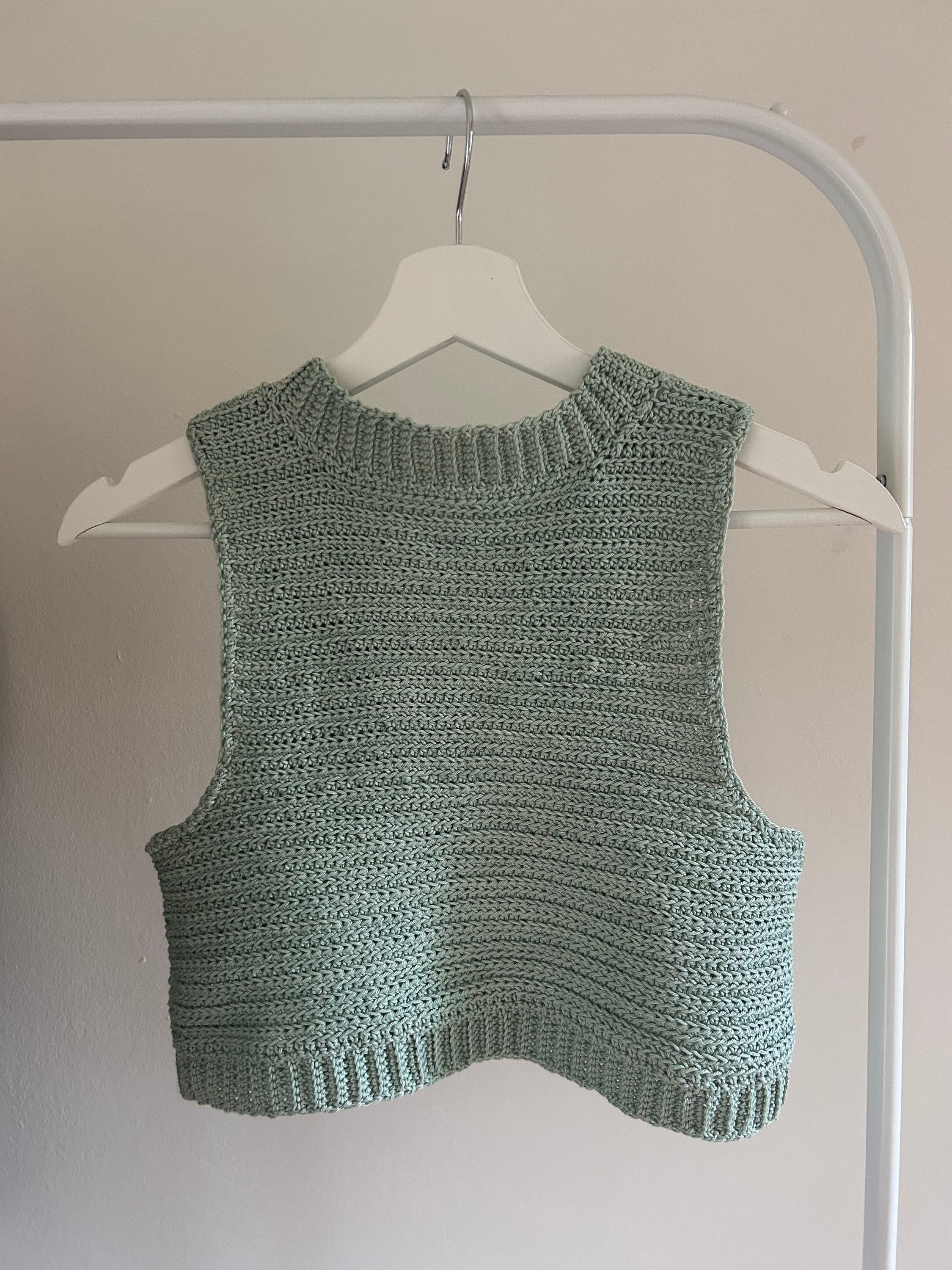 Crochet Vest Top Pattern PDF Charts and Video Tutorial SIZE - Etsy