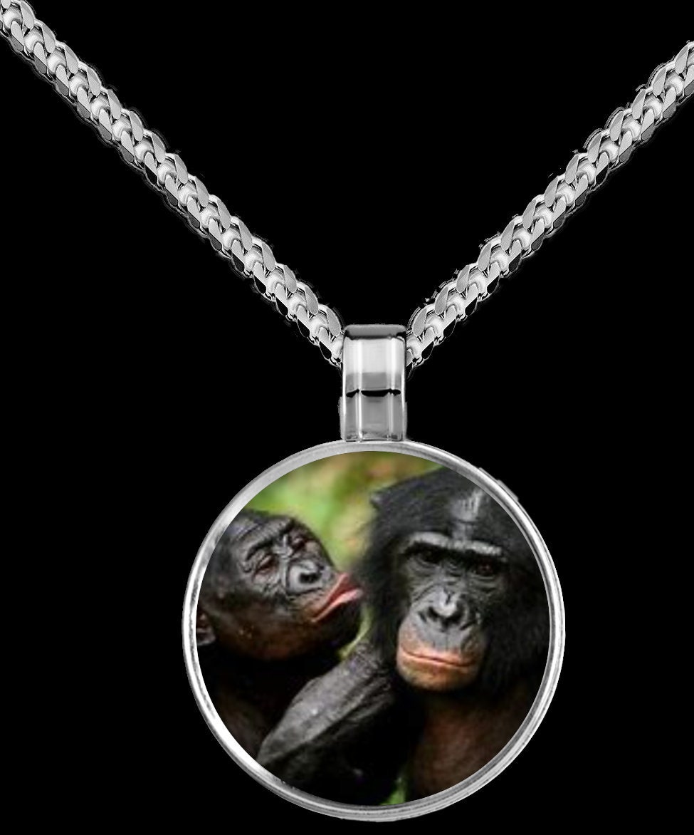 MONKEYS NECKLACE/PENDANT W/20 Silver Chain or Suede | Etsy
