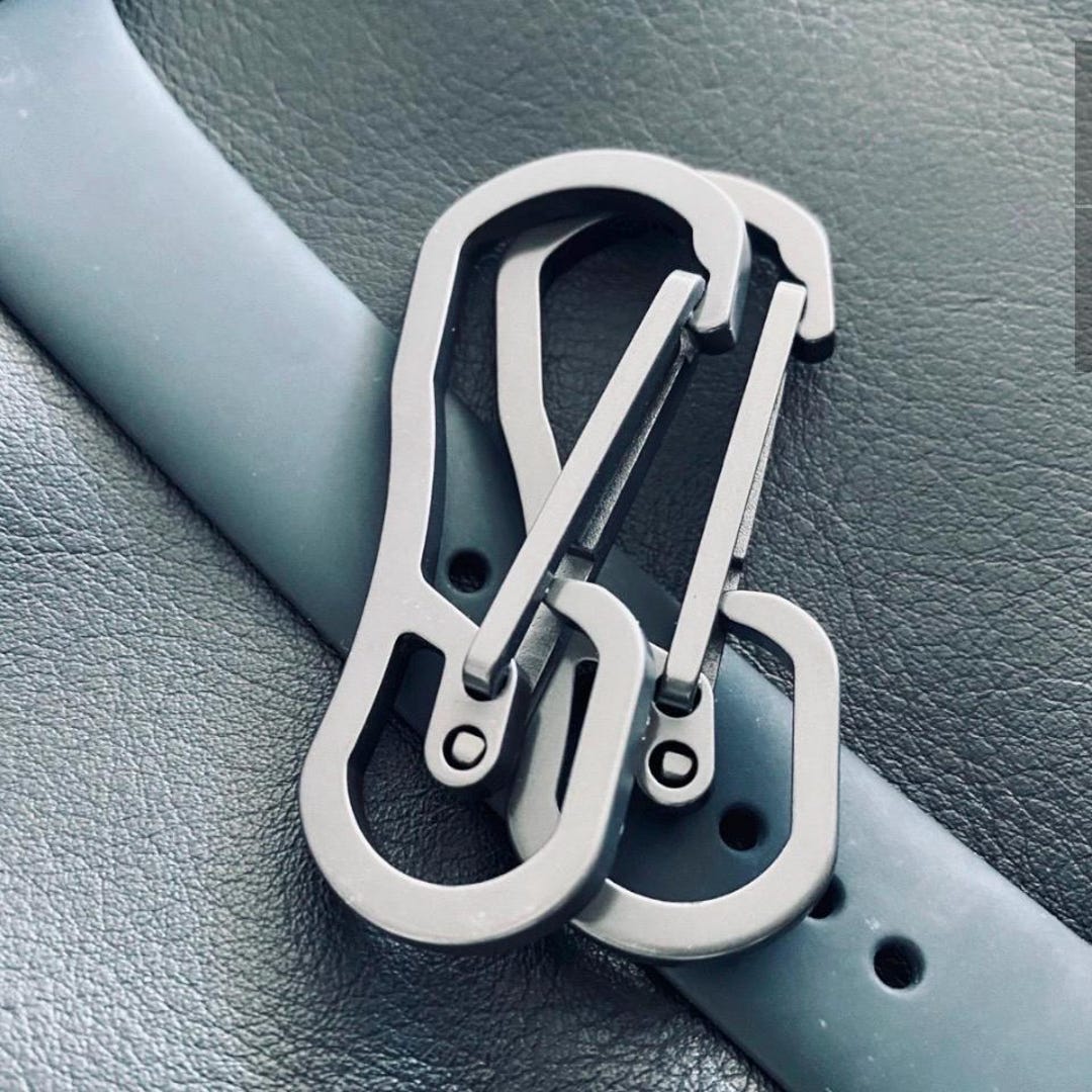 EDC Keychain • XL Hole • Pocket Slip Hang Carry • Plated TR3 Titanium ...