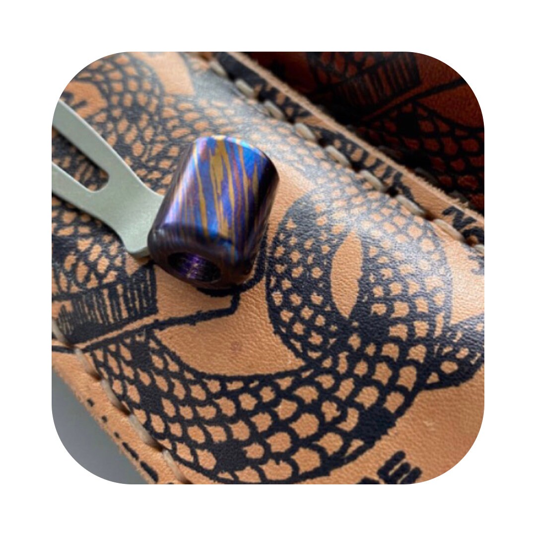 Timascus Lanyard Bead / Model 2 / 1x Bead per Order / 40fpm Speed Cut ...