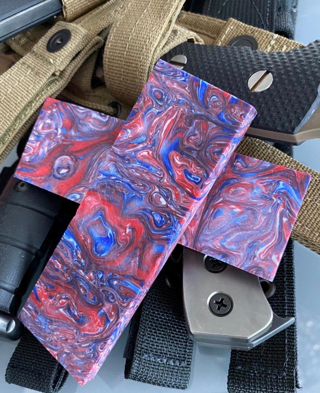 Knife Making Handles Custom Knife Scales • Galaxy Swirl Resin • Comtech ...