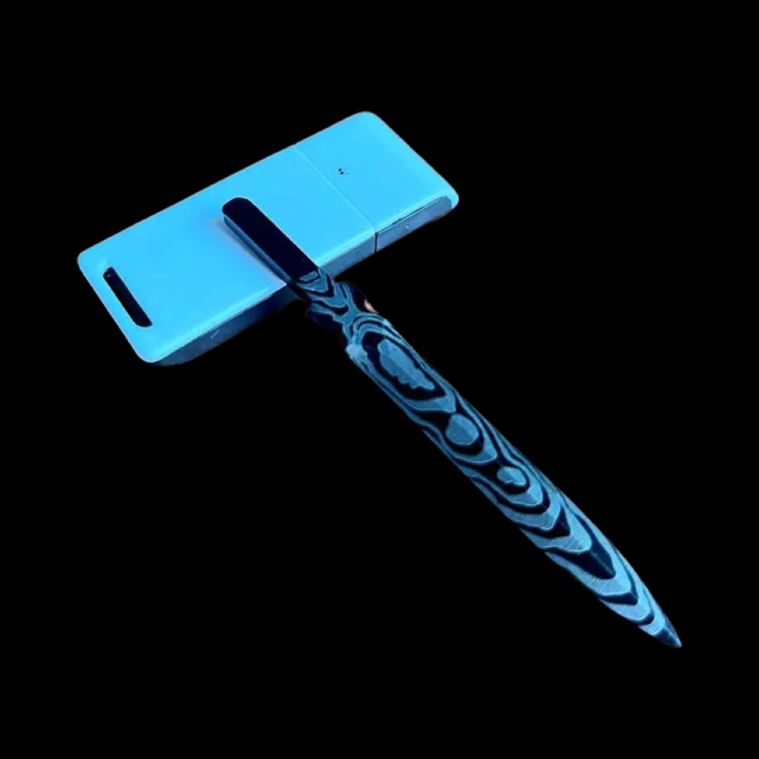 Damascus Mini Dagger Steel Micro Knife Blank Blade DIY Tool Hunting ...