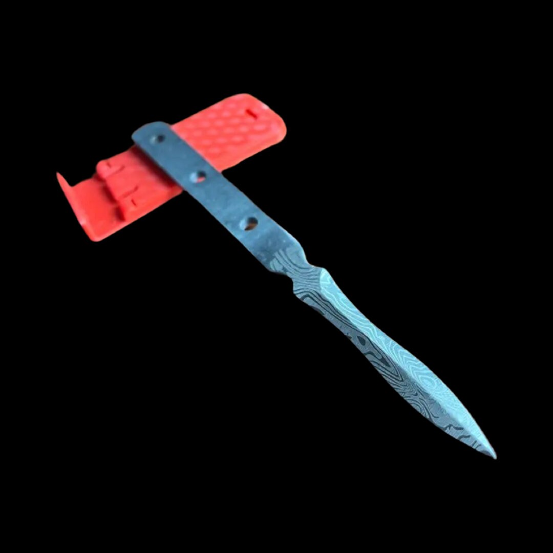 Damascus Mini Dagger Steel Micro Knife Blank Blade DIY Tool Hunting ...