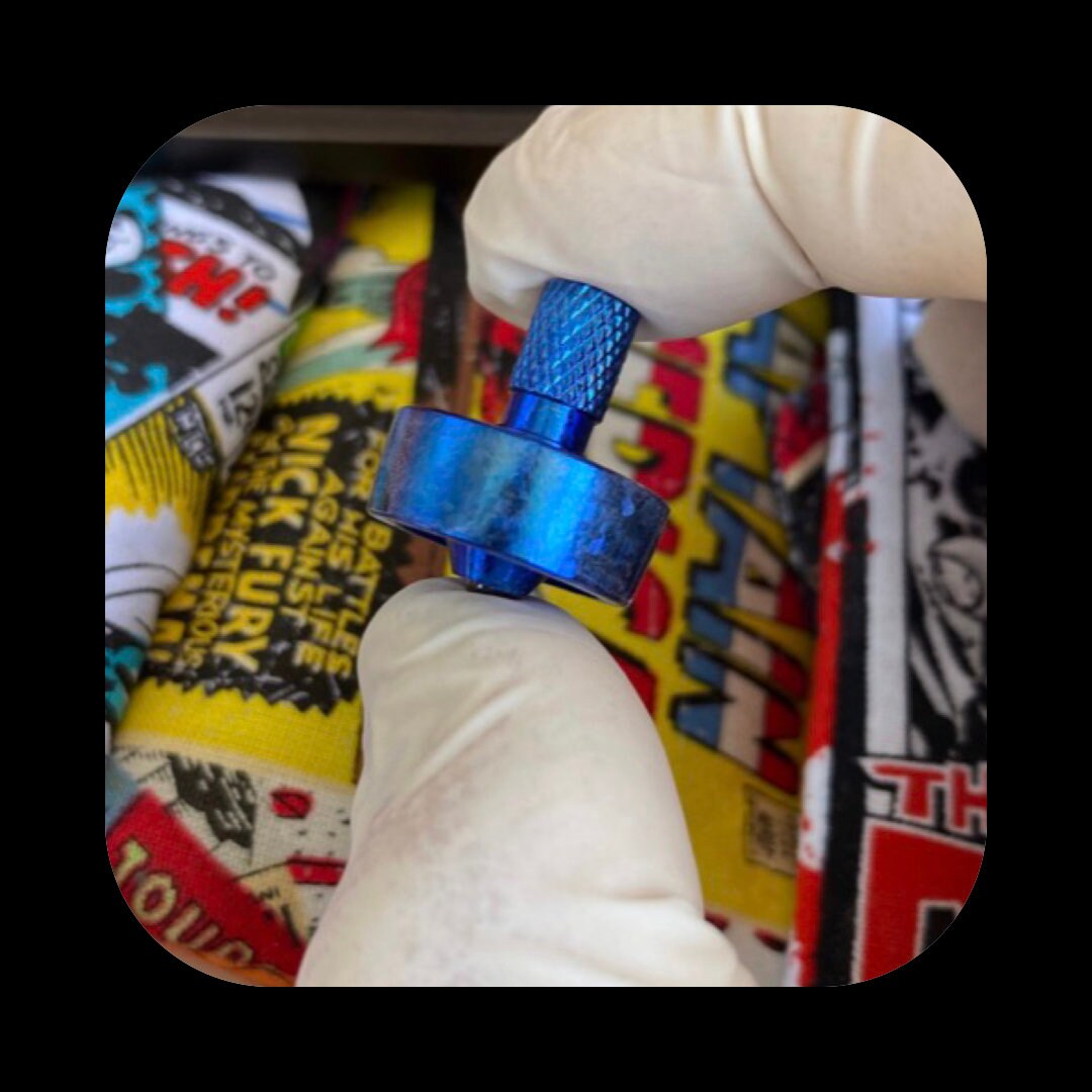 Spinner / Ceramic Tip / Beautiful Blue Crystal / Grade 5 Ti / EDC Toys ...